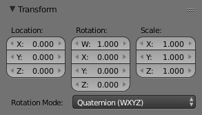 Properties - Transform - 《Blender 4.5 Manual》 - 书栈网 · BookStack
