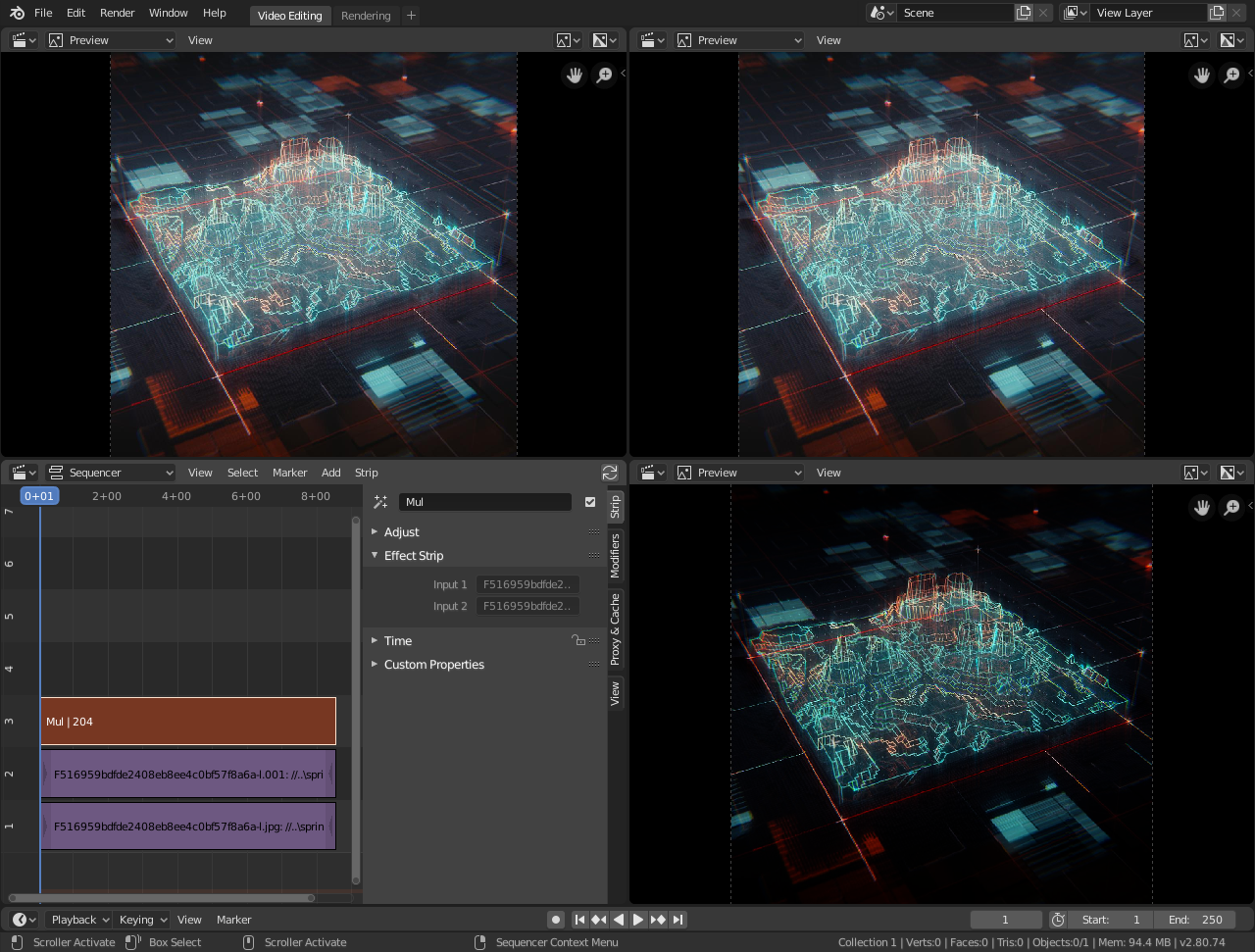 Effect Strips - Multiply Strip - 《Blender 4.5 Manual》 - 书栈网 · BookStack