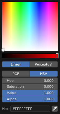 UI Elements - Color Picker - 《Blender 5.0 Manual》 - 书栈网 · BookStack