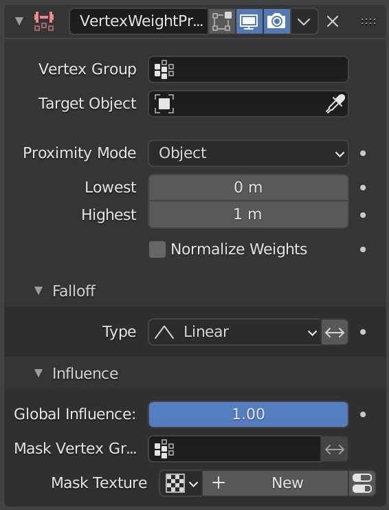 Edit - Vertex Weight Proximity Modifier - 《Blender 5.0 Manual》 - 书栈网 · ...