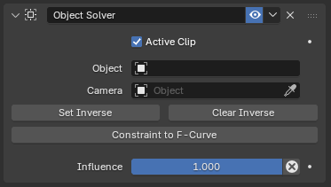 Motion Tracking - Object Solver Constraint - 《Blender 5.0 Manual》 - 书栈网 · BookStack