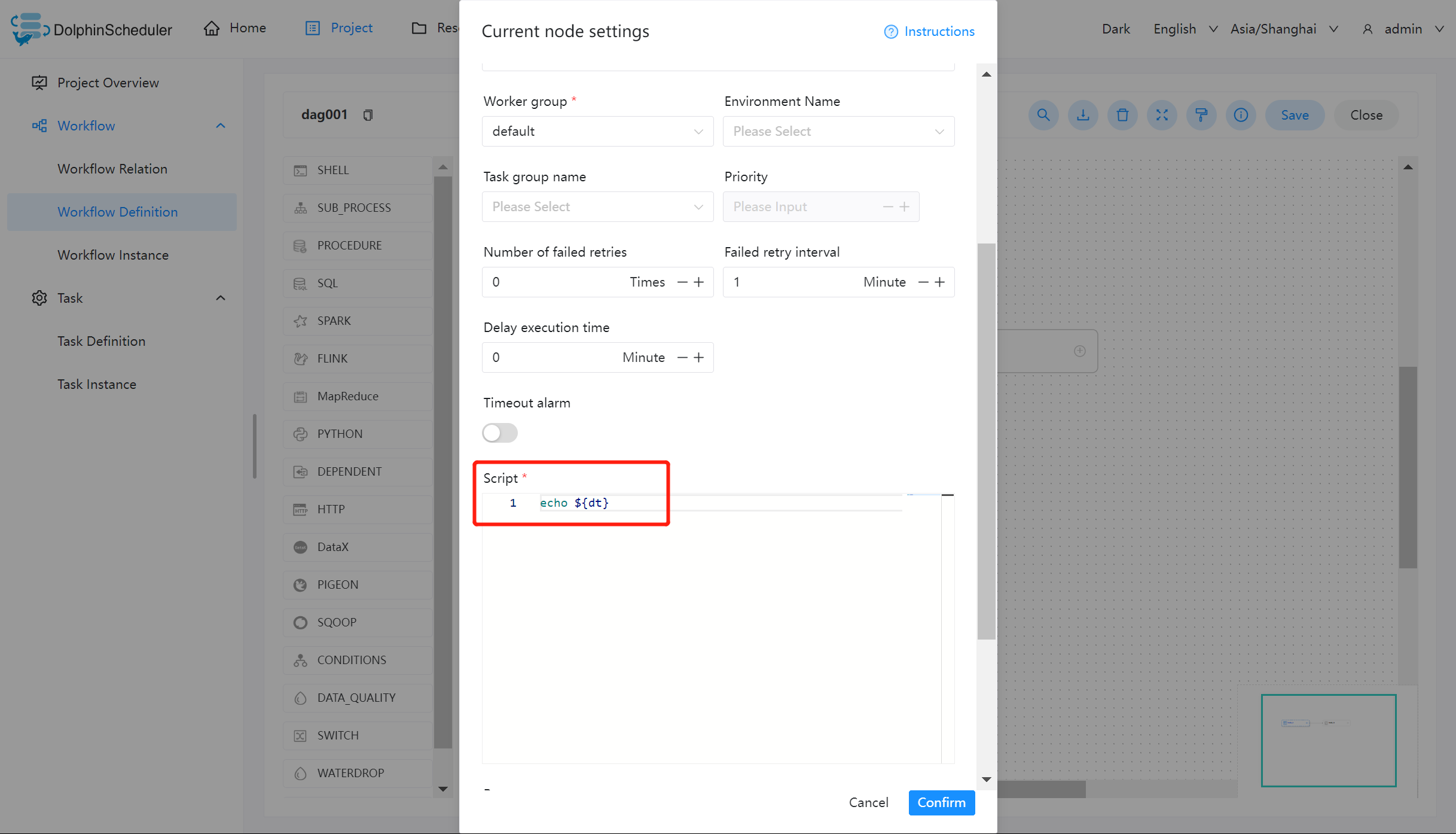 参数 - 全局参数 - 《Apache DolphinScheduler v3.1.0 使用手册》 - 书栈网 · BookStack