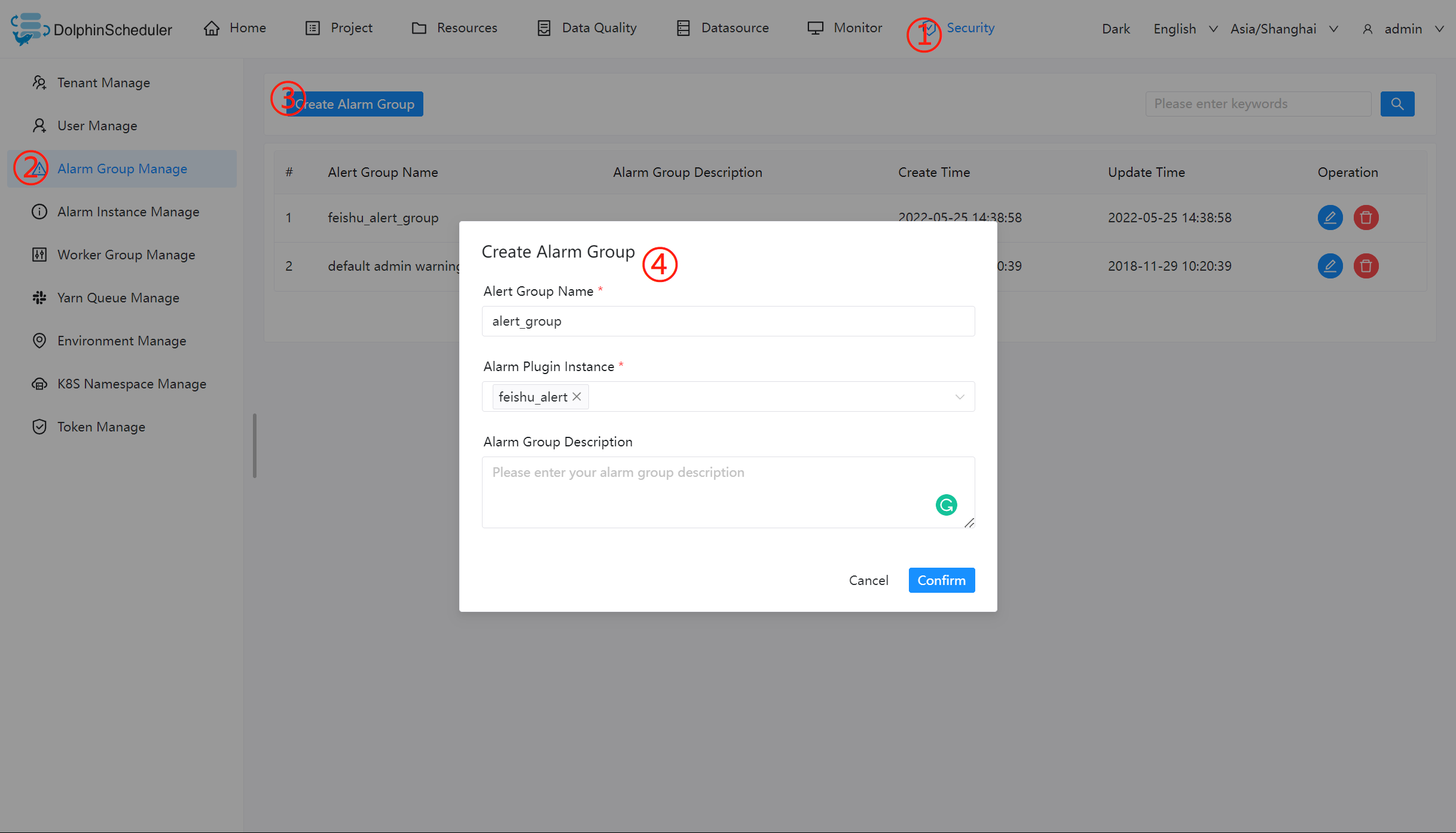 告警 - 告警组件向导 - 《Apache DolphinScheduler v3.1.9 中文文档》 - 书栈网 · BookStack