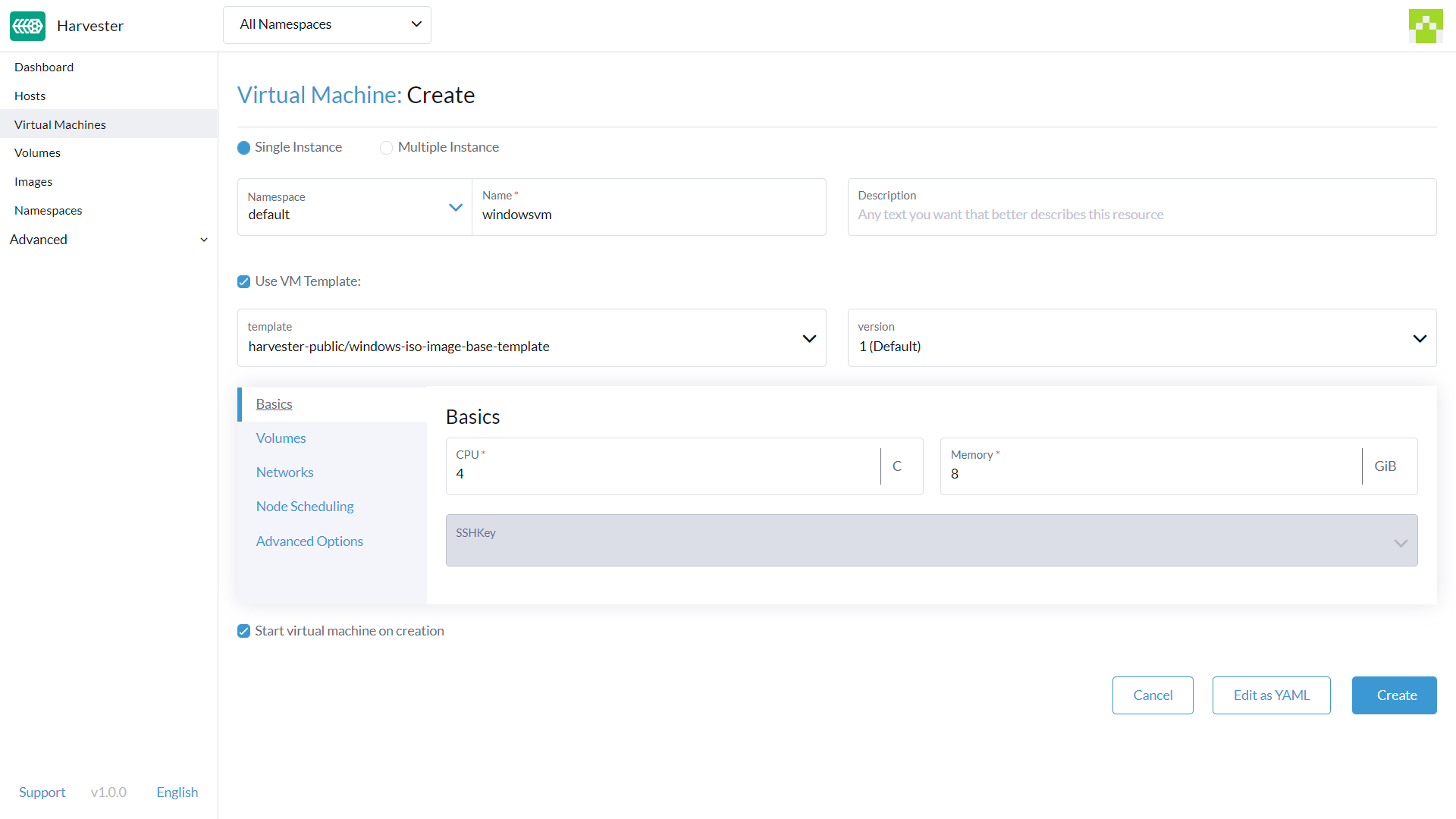 VM Management - Create a Windows Virtual Machine - 《Harvester v1.4 Documentation》 - 书栈网 · BookStack