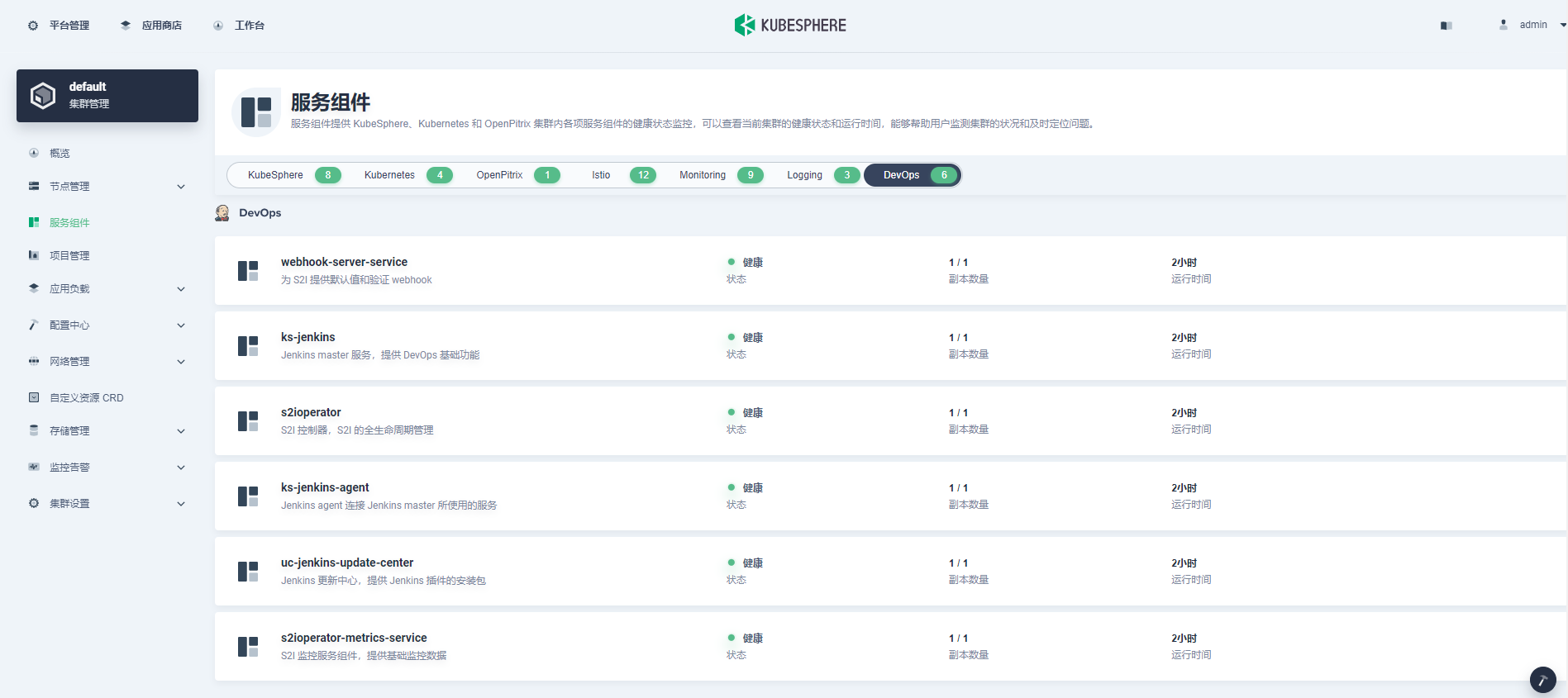 启用可插拔组件 - KubeSphere DevOps - 《KubeSphere v3.0 使用手册》 - 书栈网 · BookStack