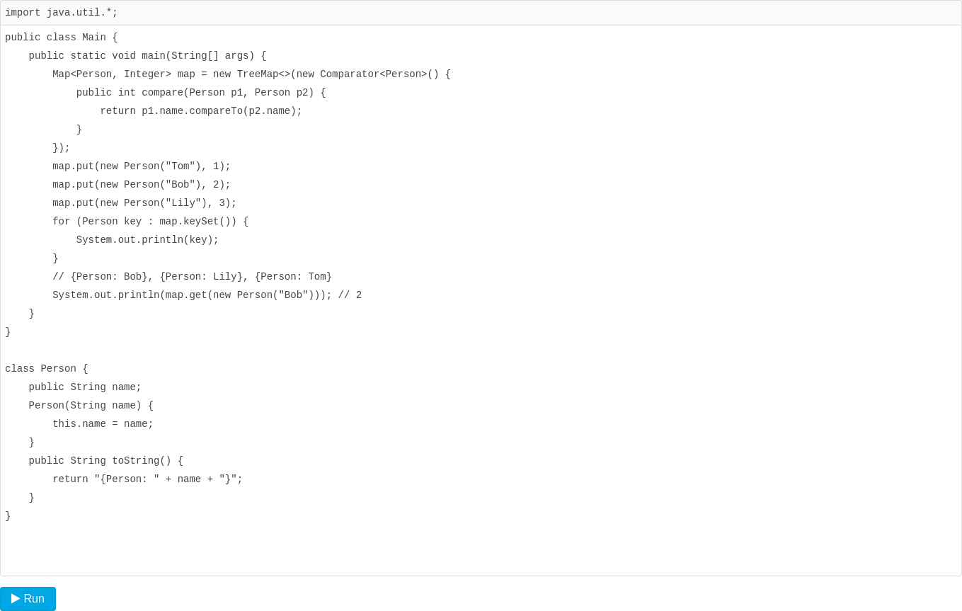 集合 - 使用TreeMap - 《廖雪峰 Java 教程（Java 20）》 - 书栈网 · BookStack