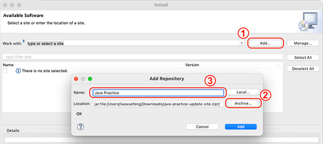Java简介 - 使用IDE练习插件 - 《廖雪峰 Java 教程（Java 20）》 - 书栈网 · BookStack