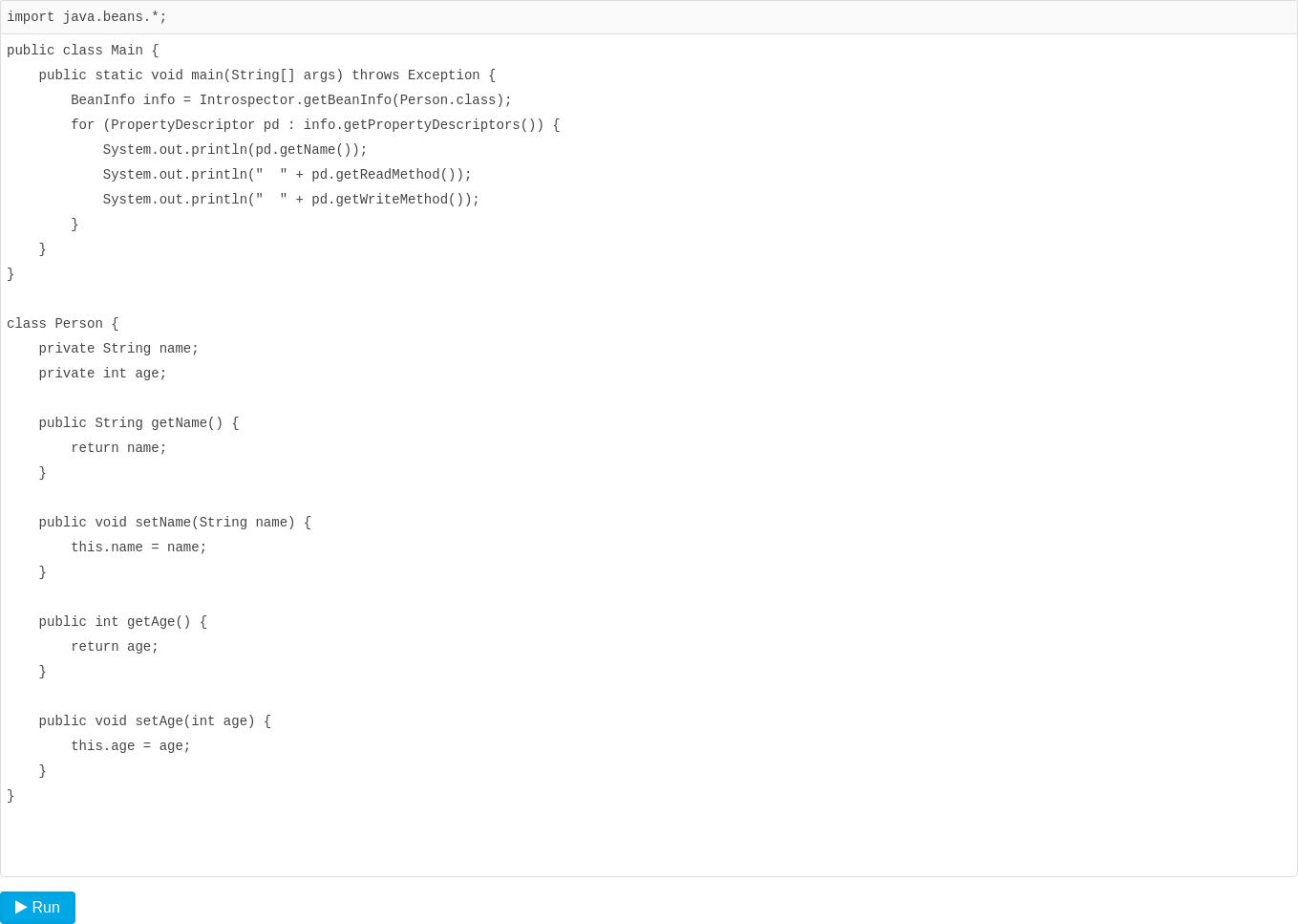 Java核心类 - JavaBean - 《廖雪峰 Java 教程（Java 20）》 - 书栈网 · BookStack