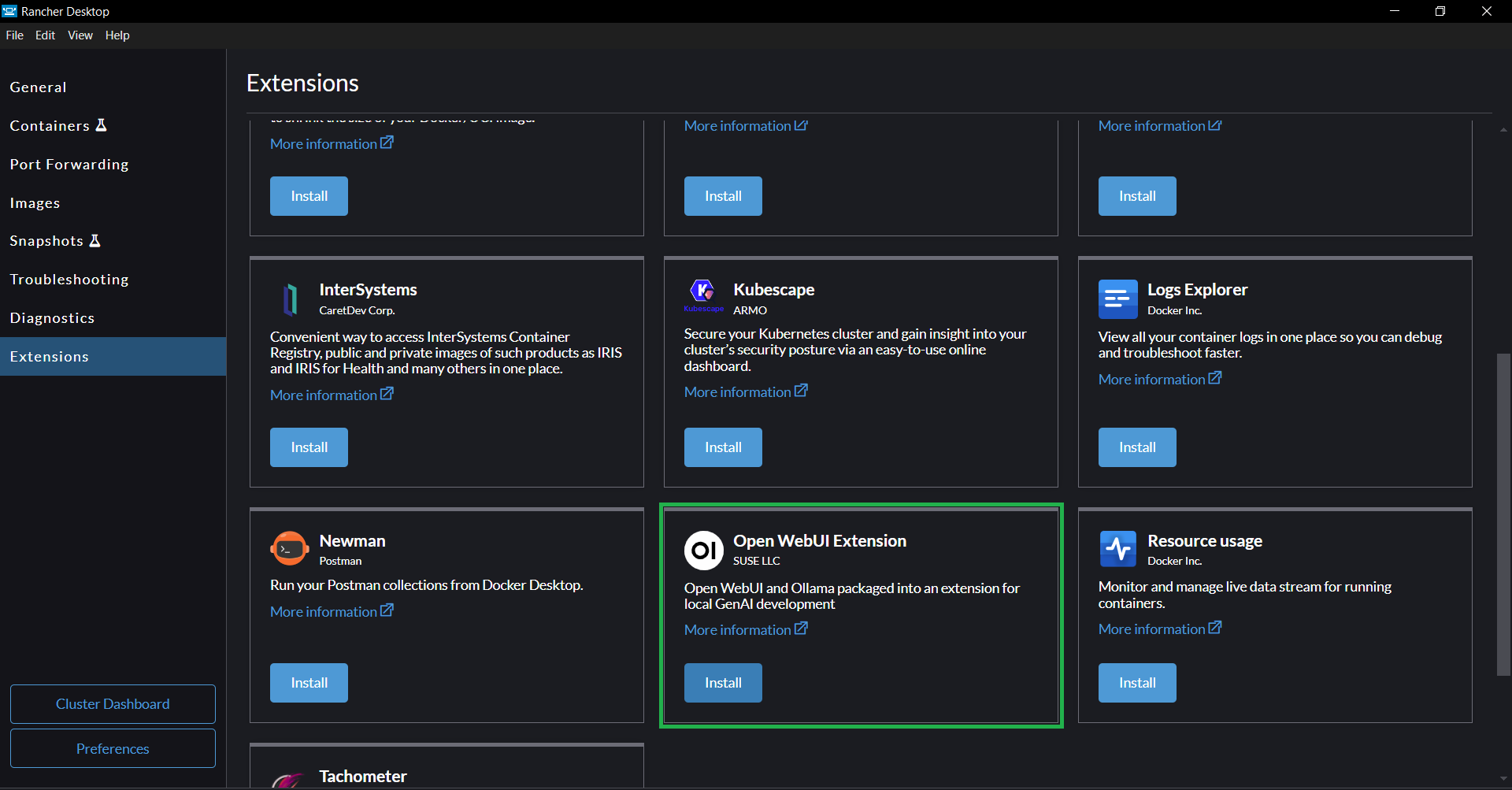 Tutorials - Working with LLMs using Open WebUI - 《Rancher Desktop v1.21 Documentation》 - 书栈网 · ...