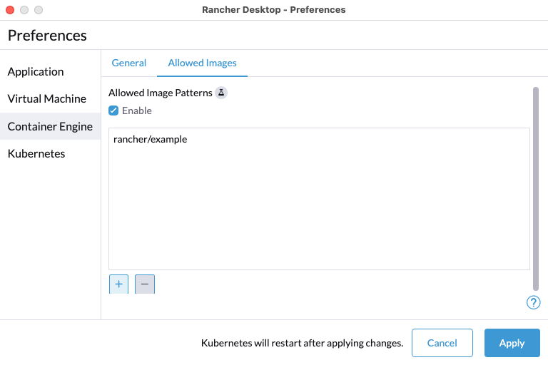 Container Engine - Allowed Images - 《Rancher Desktop v1.21 ...