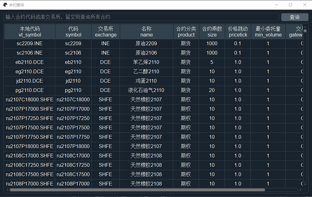 交易功能 - 交易接口 - 《vn.py v3.9 用户文档》 - 书栈网 · BookStack
